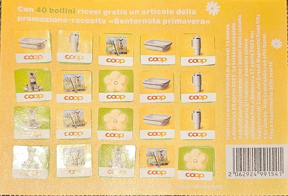 1x volle Sammelkarte der COOP Sammelaktion "HALLO FRÜHLING" (Neu und originalverpackt) in ...