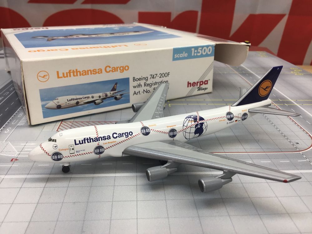 Herpa Lufthansa Cargo Boeing 747-200F 1:500, neuwertig (Neu (gemäss Beschreibung)) in Männedorf ...