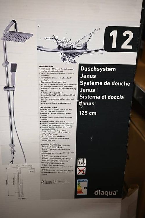 DiAqua Duschsystem Janus | 112 × 20 × 50 cm | Acheter sur Ricardo