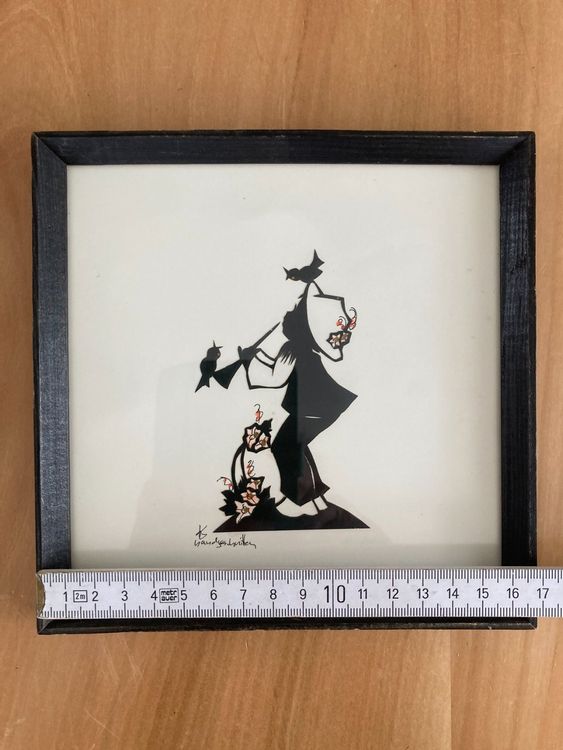 ORIGINAL SCHERENSCHNITT JUNGE MIT TROMPETE GERAHMT/GLAS (Gebraucht) in Subingen für CHF 16.5 ...