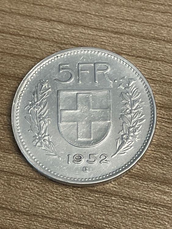 5 Franken Schweiz 1952 Silber | Kaufen auf Ricardo