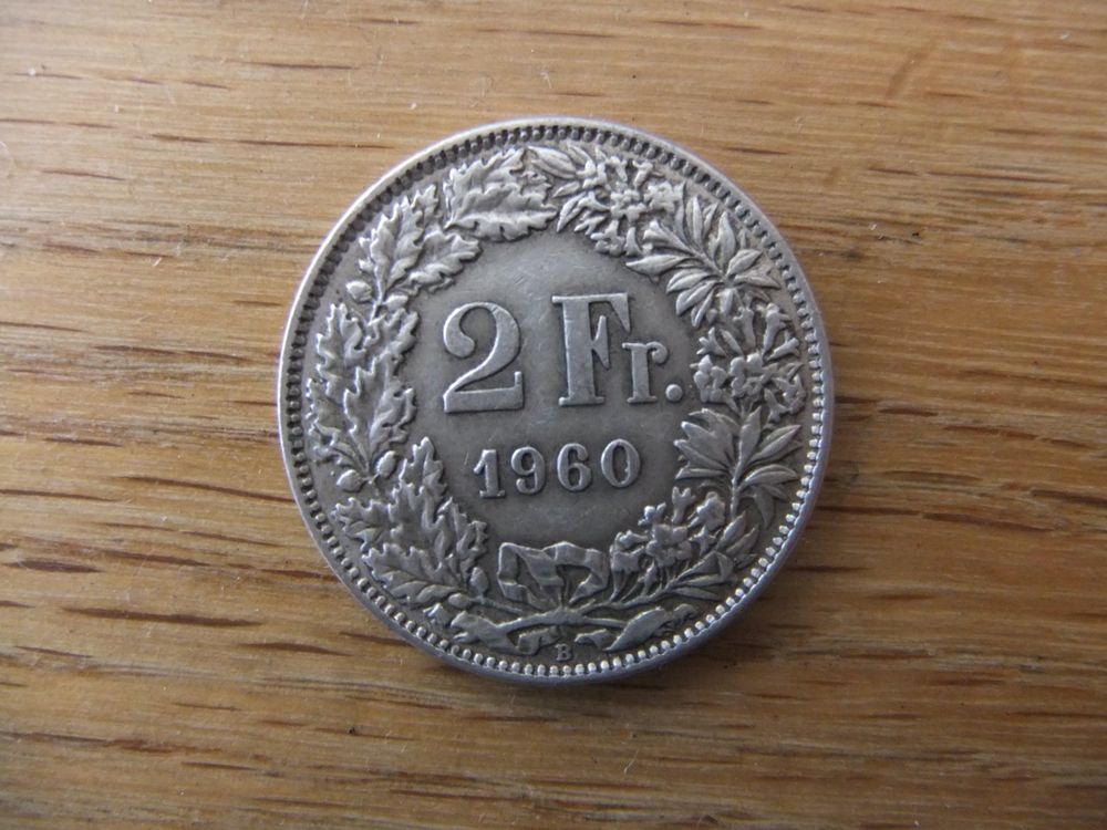 Silbermünze 2 Franken Silber Helvetia 1960 | Kaufen auf Ricardo