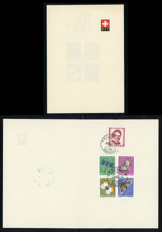 PTT Faltblatt ET: J138-J142 Pro Juventute, 1951 (Gebraucht) in Goldswil ...