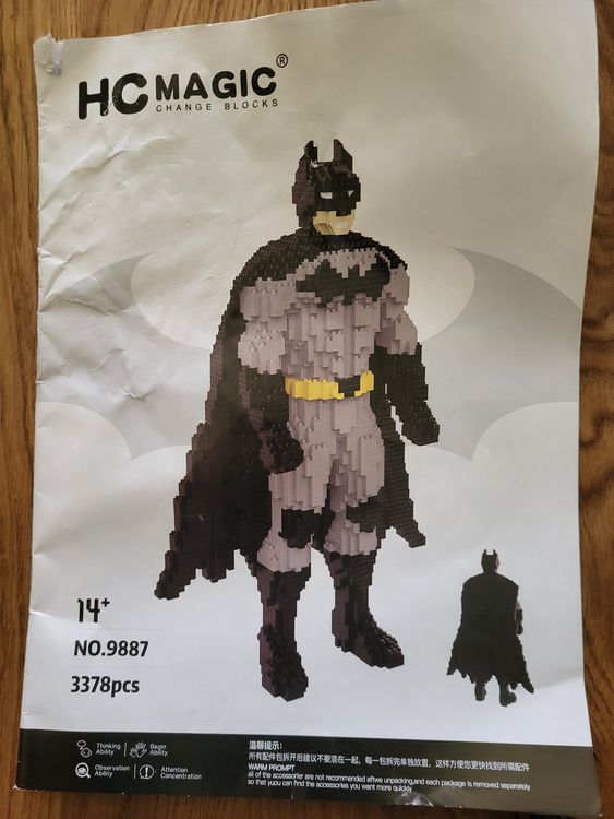 Batman zum Zusammenbauen, 3378 Teile. Kein Lego (Gebraucht) in Agarn ...