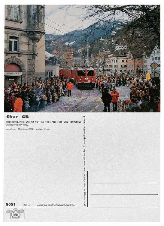 Chur Stadt Obertor Graubünden Fasnacht Arosa Bahn RhB Ge 4/4 (Neu ...