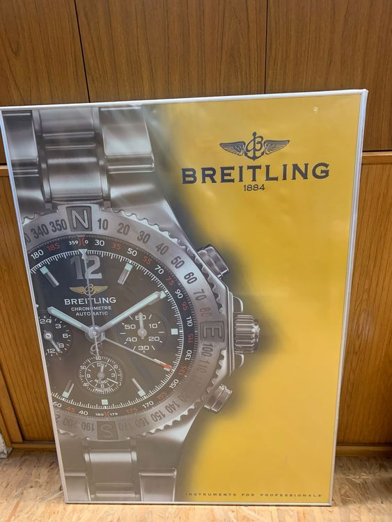 Breitling Chronometre Werbeposter gerahmt | Kaufen auf Ricardo