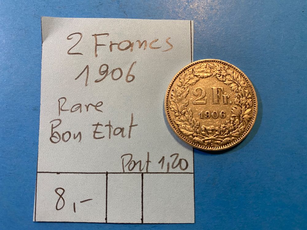 2 FRANCS 1906 - RARE - BON ETAT | Kaufen auf Ricardo
