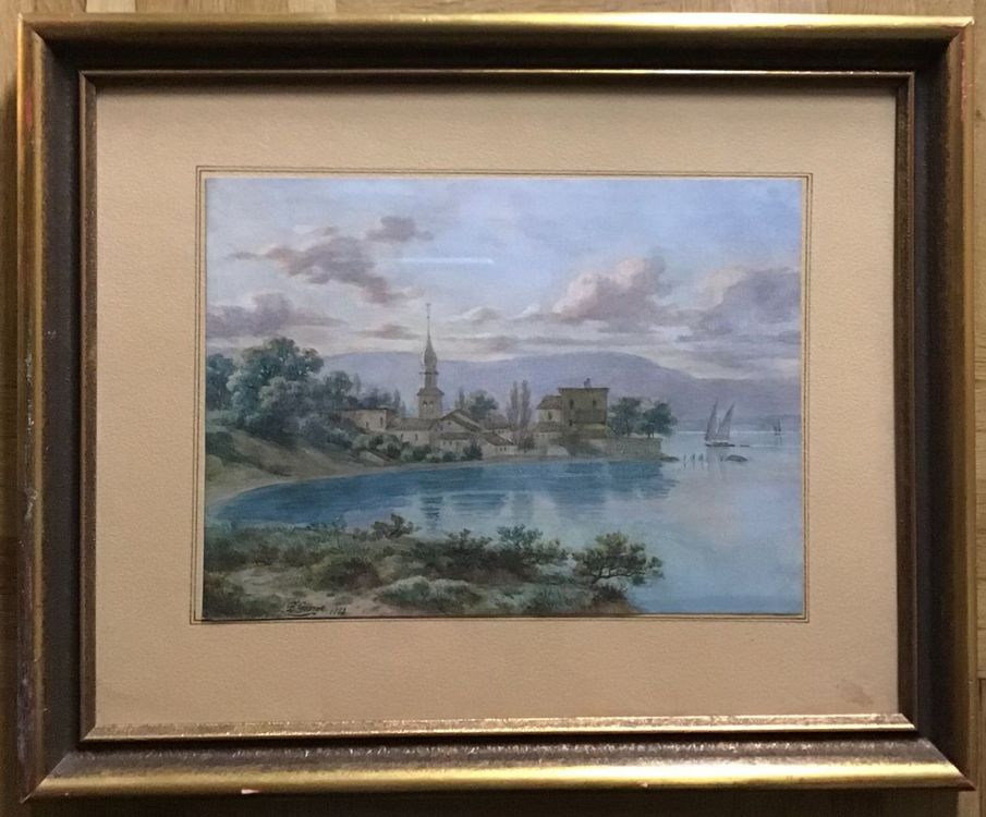 Antike Aquarell Unl. Signiert Datiert | Kaufen auf Ricardo