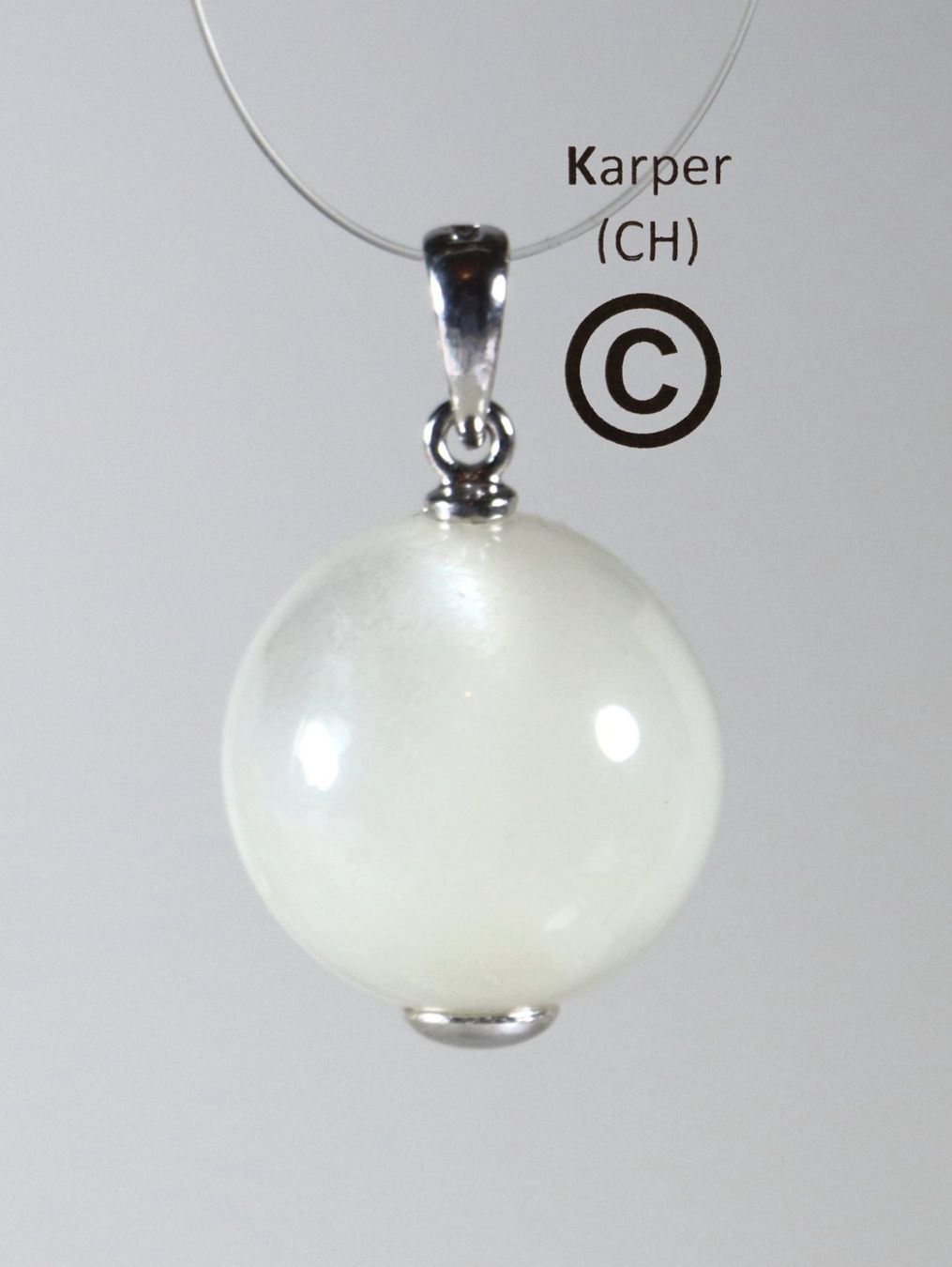 Mondstein Weiss Anh / Pendent Pierre de lune blanche, S 925 (Neu und ...