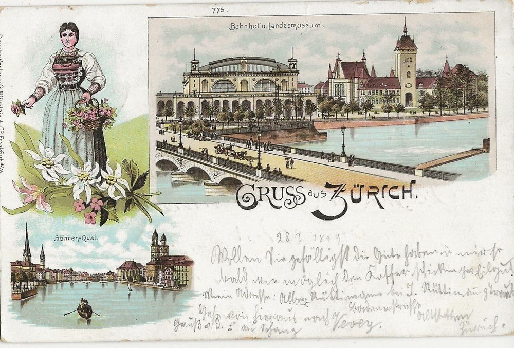 Gruss aus Zürich,Litho,1899 | Kaufen auf Ricardo