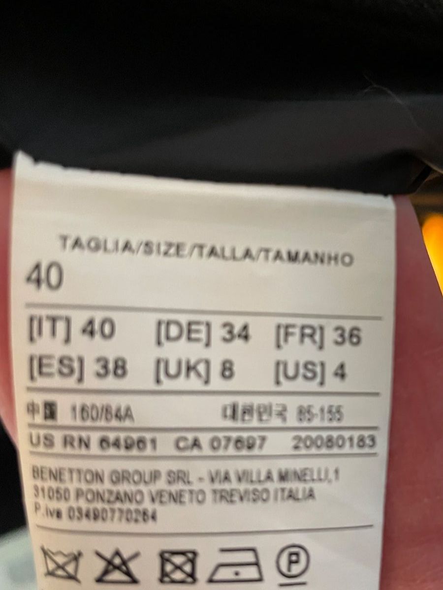 Benetton Wintermantel, schwarz, Grösse 34, Top Zustand! (Gebraucht) in ...