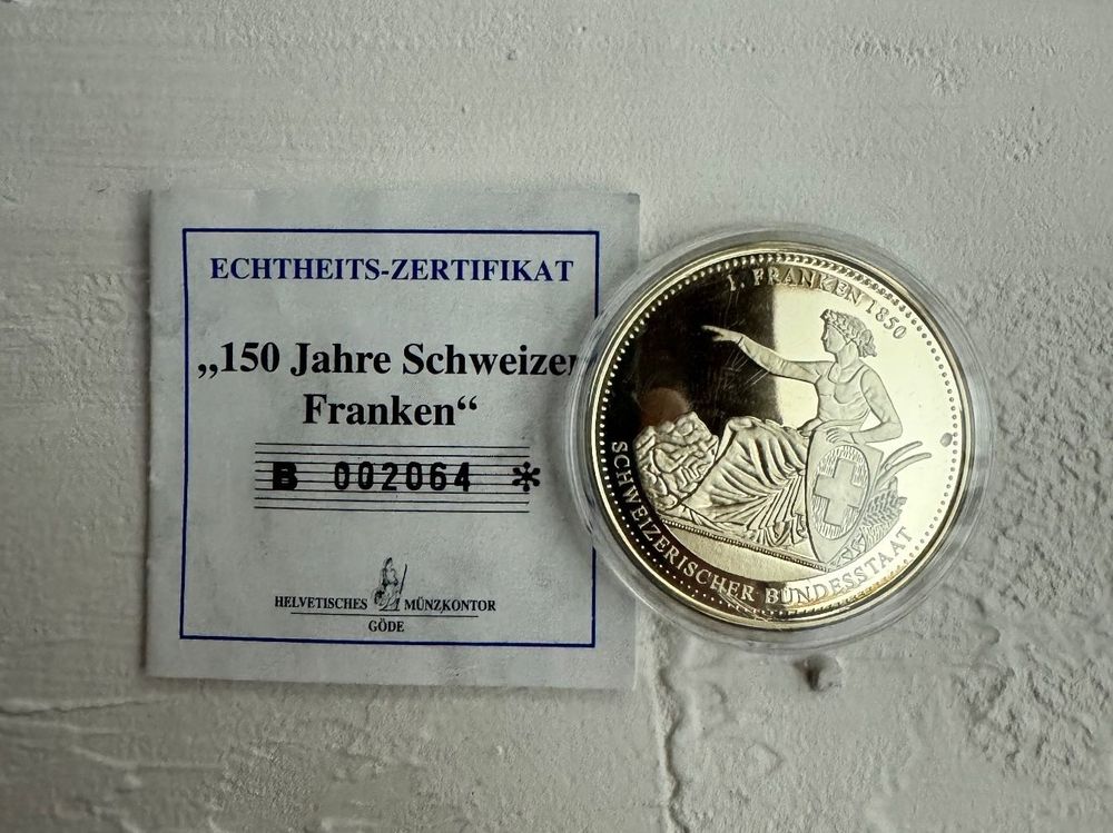 150 Jahre Schweizer Franken, der erste Franken 1850, pp. (Gebraucht) in ...
