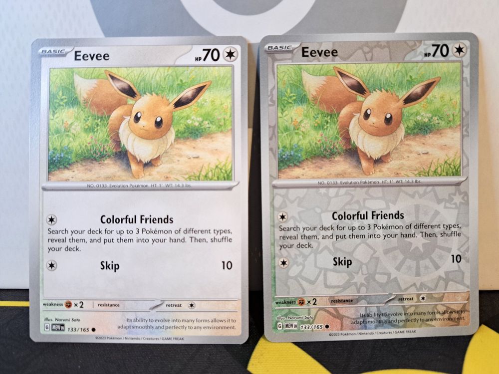 EEVEE & EEVEE REVERSE HOLO 151 POKEMON KARTEN EN | Kaufen auf Ricardo