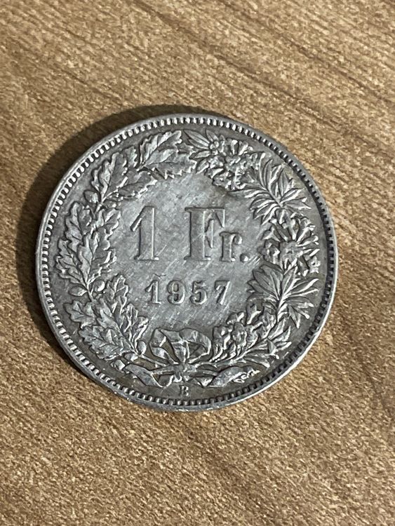 1 Franken Schweiz Silber 1957 (Gebraucht) in Schlossrued für CHF 3 – mit Lieferung auf Ricardo ...