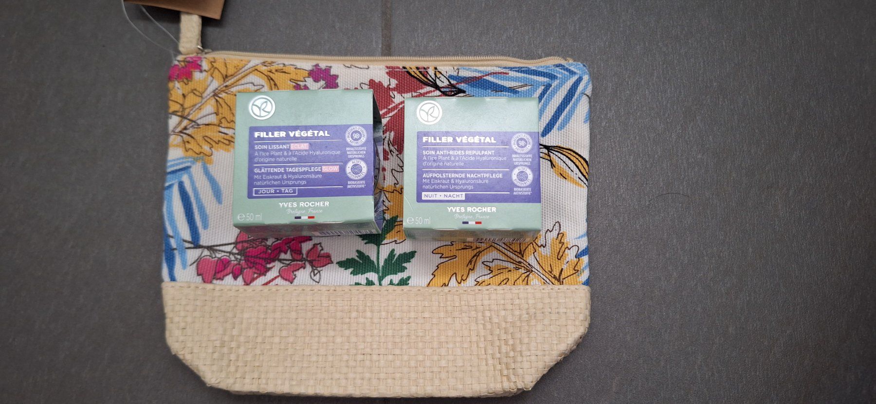 Yves-Rocher, Filler végétal, crème jour et nuit + trousse (Neu und ...
