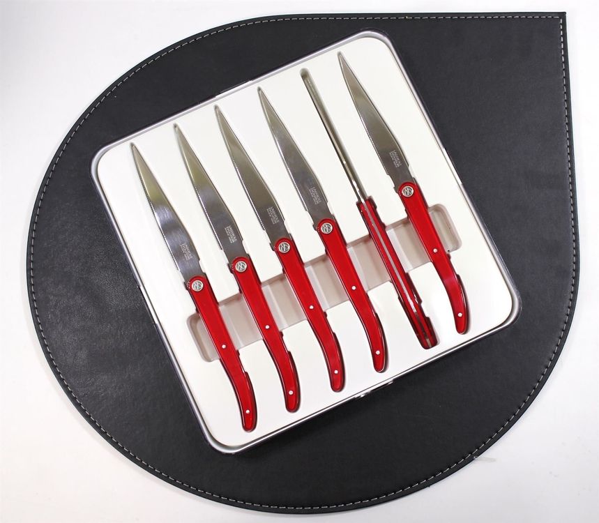 Steakmesser 6er-Set in Geschenkbox rot (Neu und originalverpackt) in ...