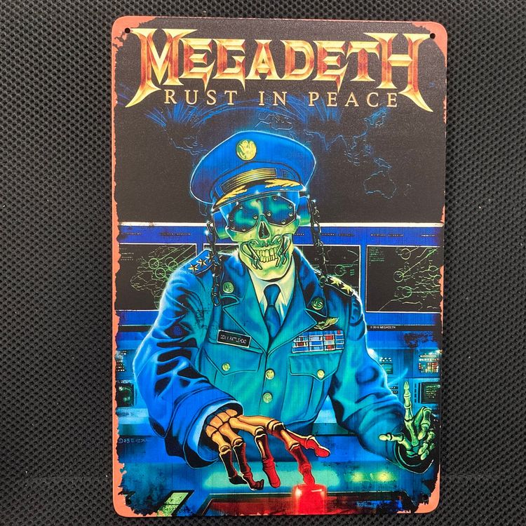 Blechschild 20x30cm MEGADETH Rust in peace Thrash Retro Rost (Neu ...
