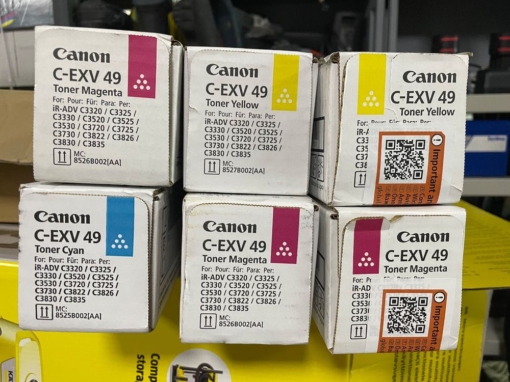 Konkursliq. : 6 Stk. neue CANON - Toner Cartridges C-EXV 49 (Neu und ...