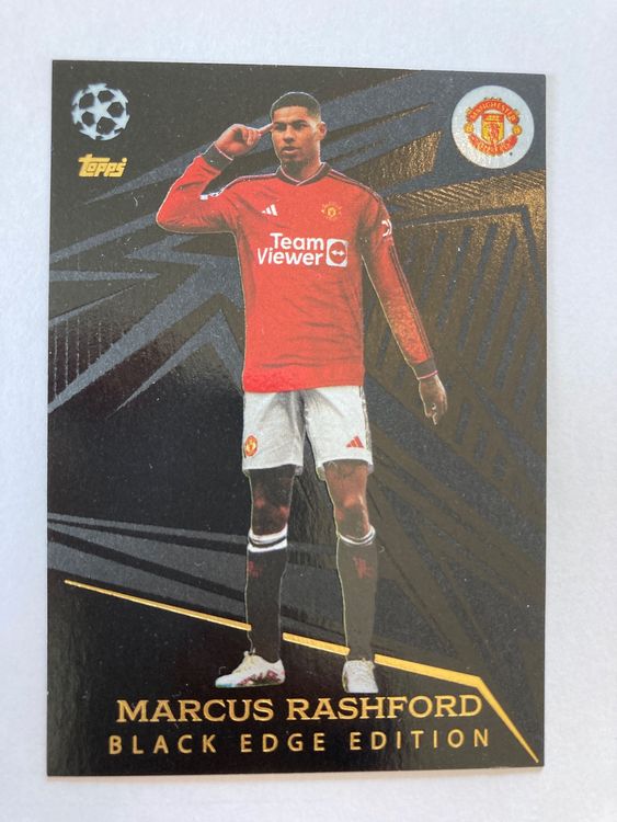 Marcus Rashford Black Edge Edition Topps Match Attax 2023/24 (Neu ...