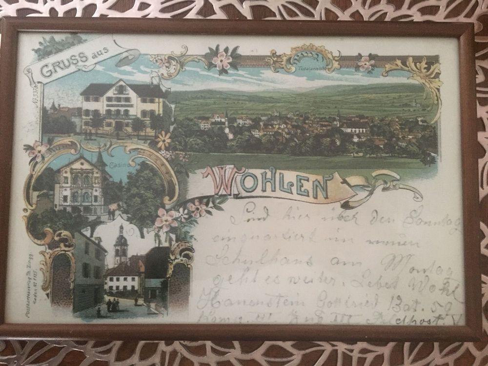 Grosse Postkarte Wohlen Vintage | Kaufen auf Ricardo