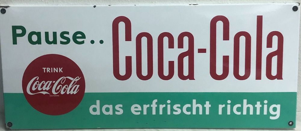 Vintage Coca Cola Email Blech Schild (Gebraucht) in Root für CHF 125 ...
