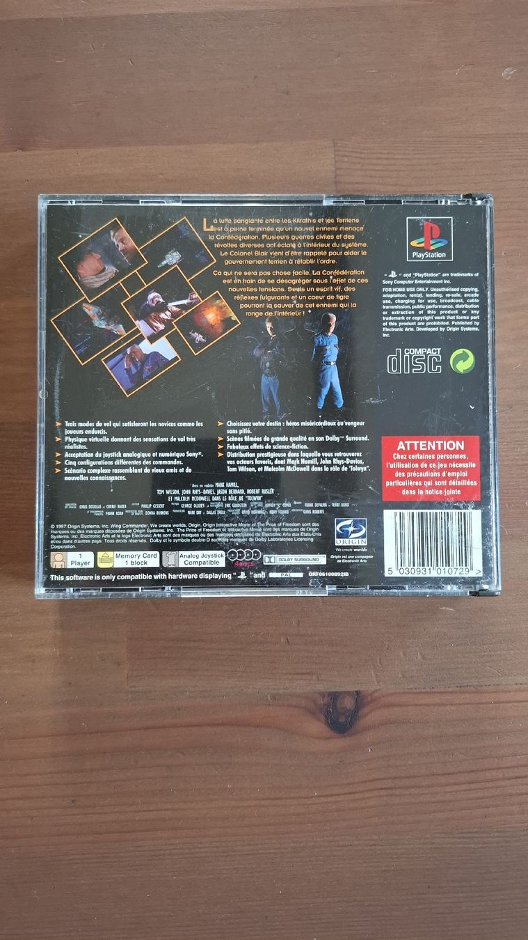 Wing Commander IV : Le Prix de la Liberté - PS1, Complet (Gebraucht) in ...