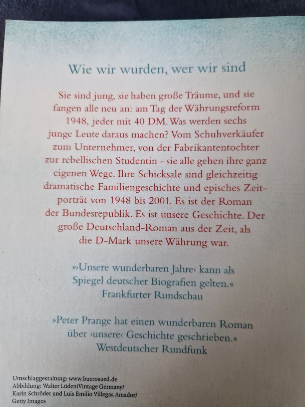 Peter Prange - Unsere wunderbaren Jahre (Neu (gemäss Beschreibung)) in ...