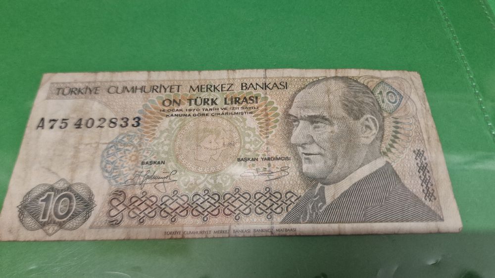 Alte türkische 10 Lira Note, Sammlerstück 1970 (Gebraucht) in Herisau ...