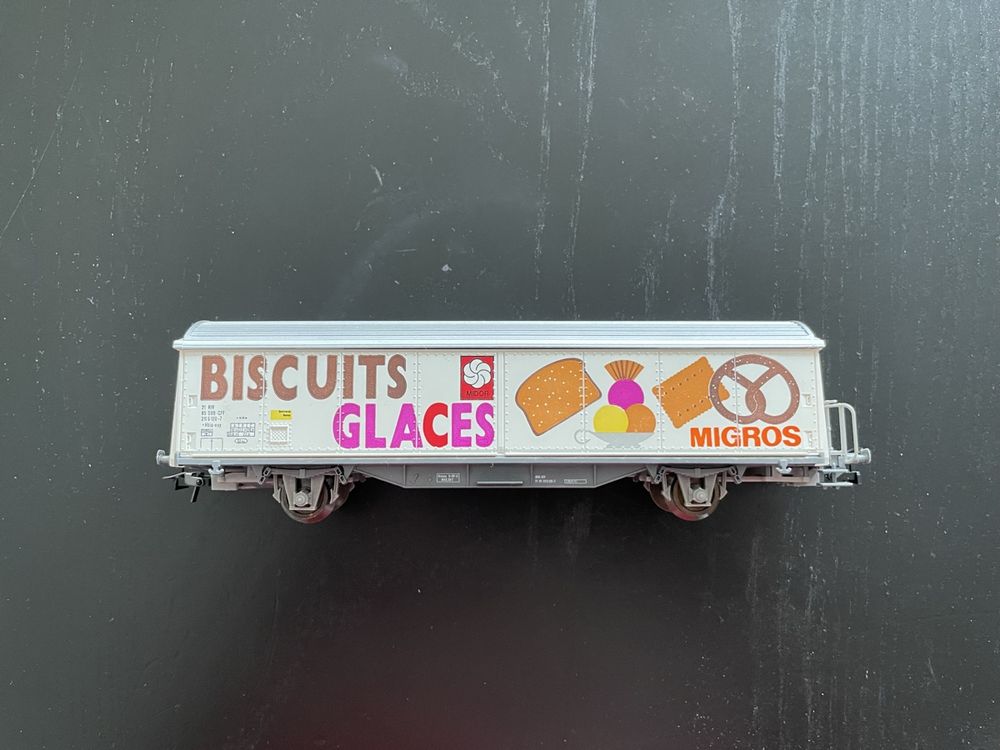 Roco Güterwagen Hbis-vxy Migros Biscuits & Glaces (Neu (gemäss ...