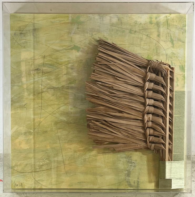 Susanna Frey - Mischtechnik auf Altem Baumwollstoff , Sig. (Gebraucht) in Root für CHF 24 – mit ...