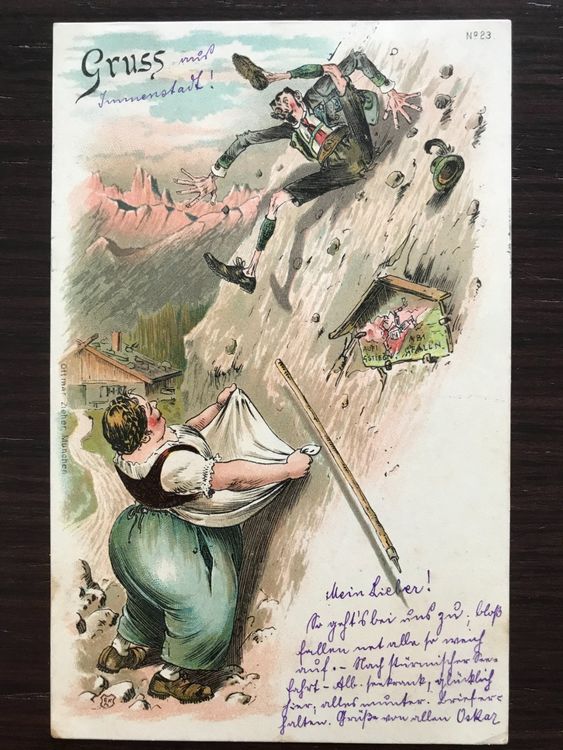 GRUSS (AUS DEN BERGEN) Litho, hinaufgestiegen, gefallen 1897 (Gebraucht) in Wald ZH für CHF 8 ...