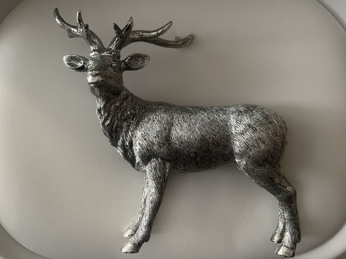 Wunderschãne Deko Hirsch Silber Kik Bild