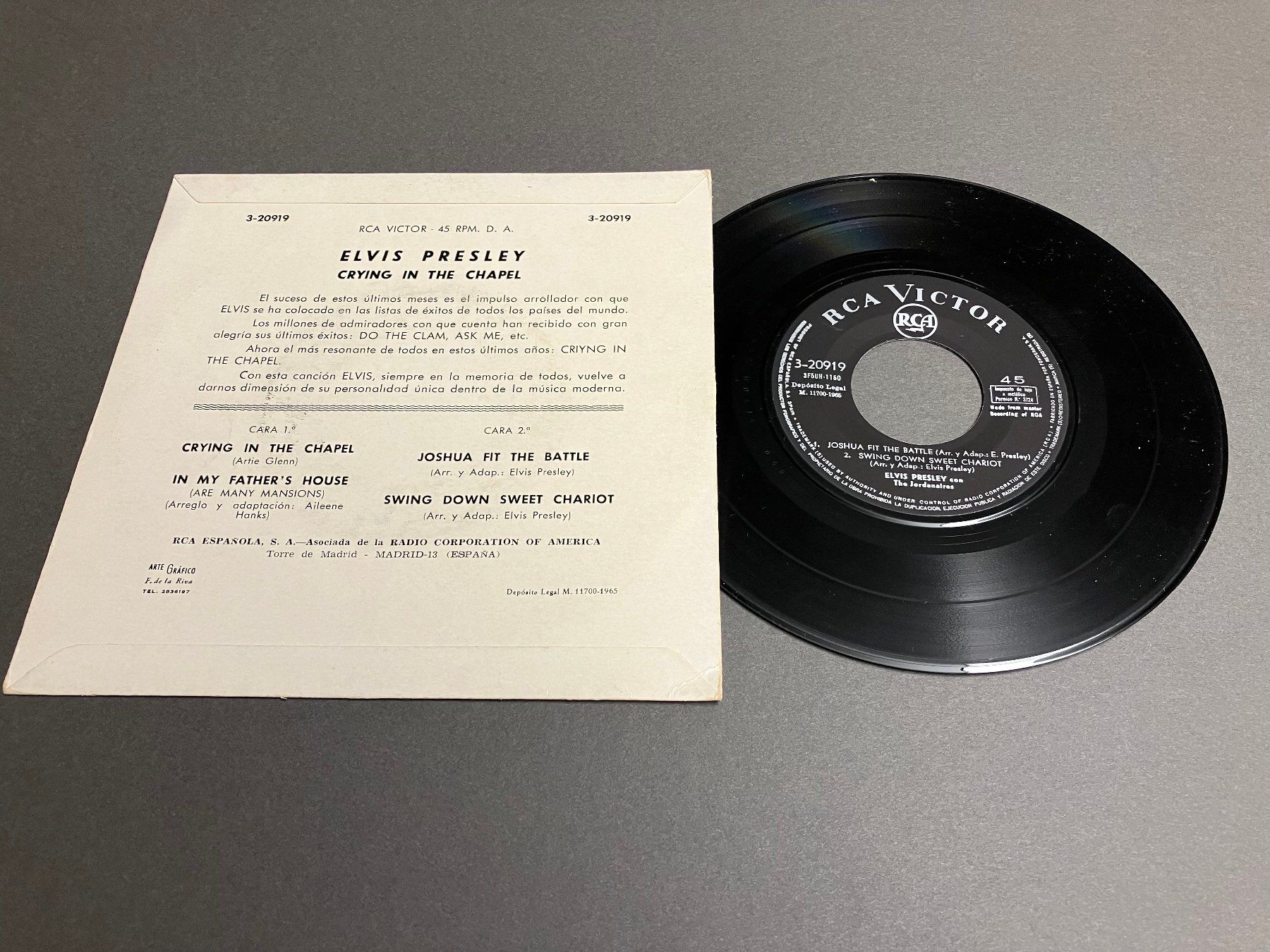 Elvis Presley / EP Crying In The Chapel / Spanien (Gebraucht) in ...