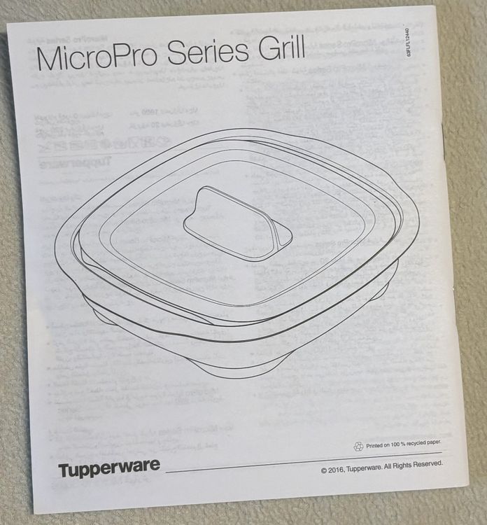 MicroPro, Grill - Tupperware - für die Mikrowelle | Kaufen auf Ricardo