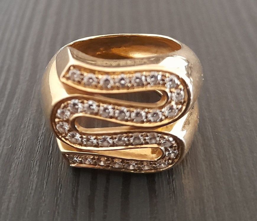 Bague VERSACE en or massif 18cts/750 et diamants (D'occasion) à pour ...