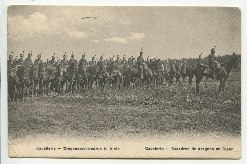AK 1912 CH-Militär Dragonerschwadron in Linie, Kavallerie | Kaufen auf Ricardo