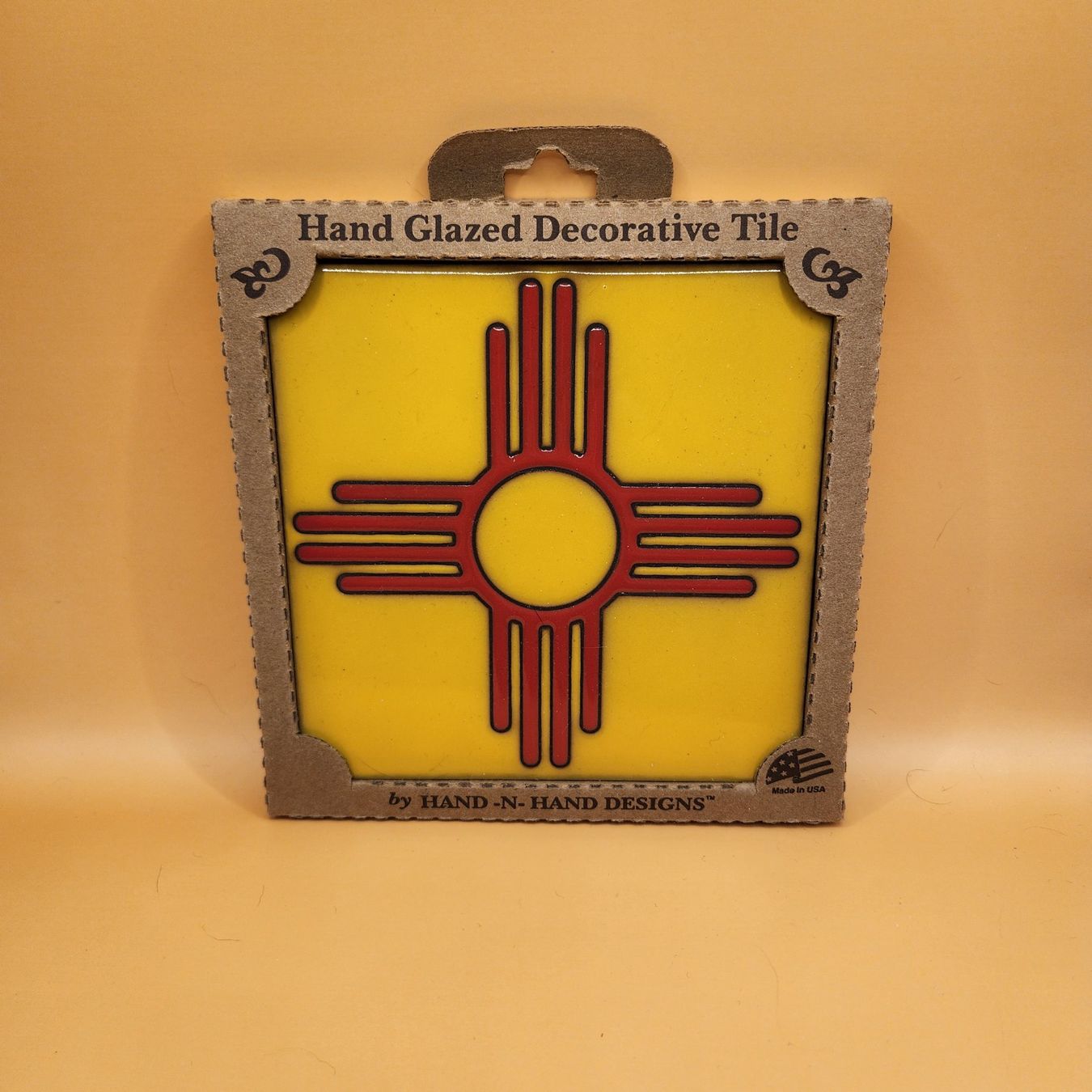 Handglasierte Deko-Fliese Zia Sun Symbol – Made in USA (Gebraucht) in ...