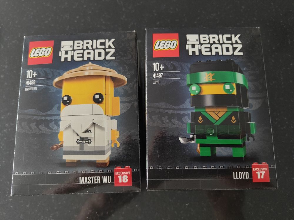 Lego Brick Headz Ninjago Master Wu & Lloyd 41488 & 41487 | Kaufen auf ...