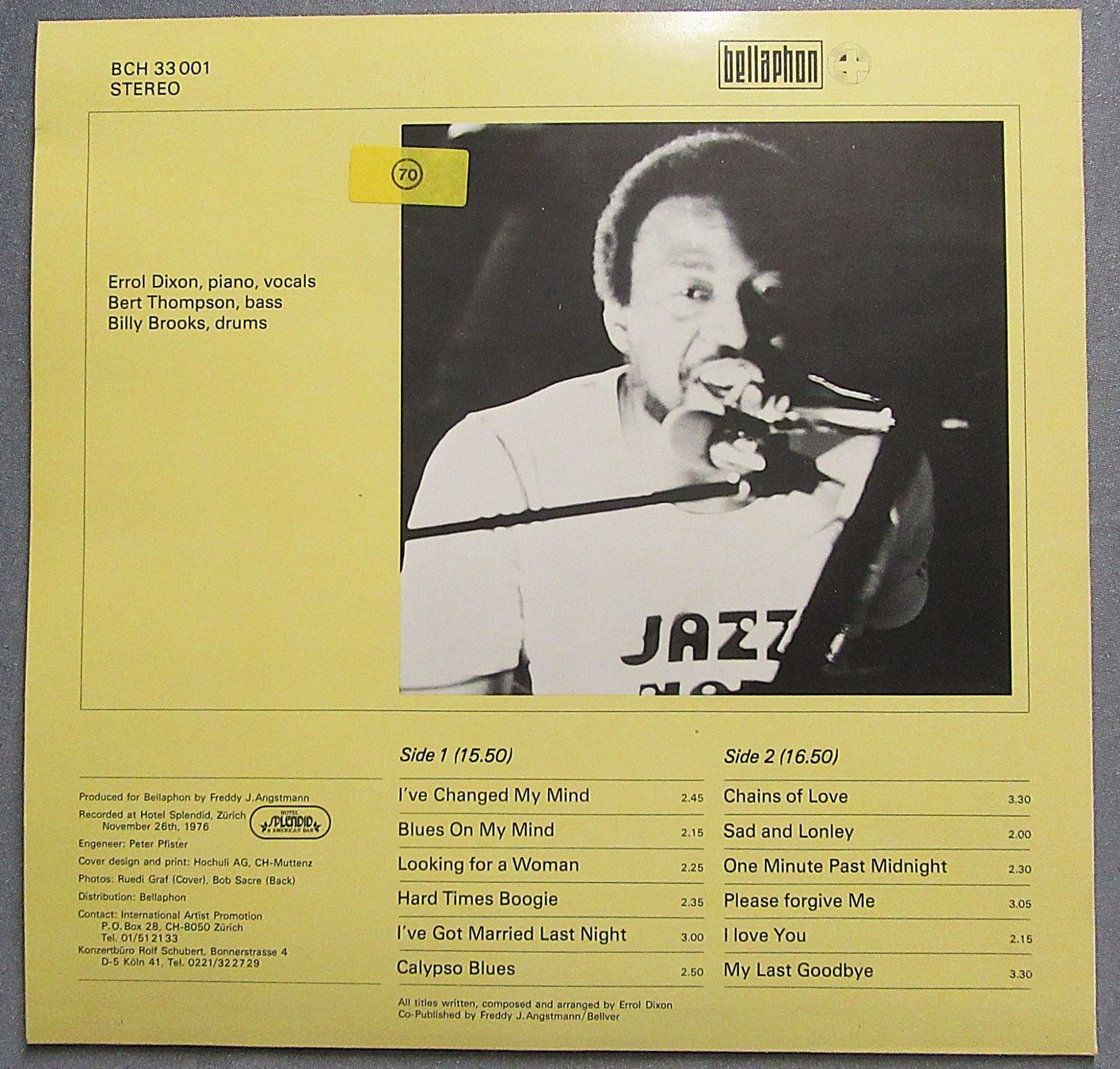 Errol Dixon - in the groove - LP ab CHF 3.00 (Gebraucht) in Auenstein ...