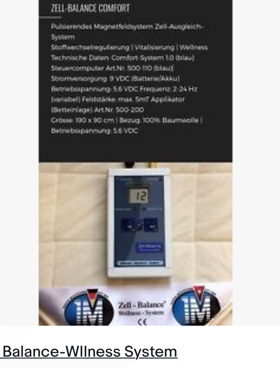 Zell Balance System | Kaufen auf Ricardo