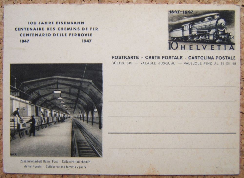 BPK 100 JHRE EISENBAHN 1847 - 1947 (Neu (gemäss Beschreibung)) in ...