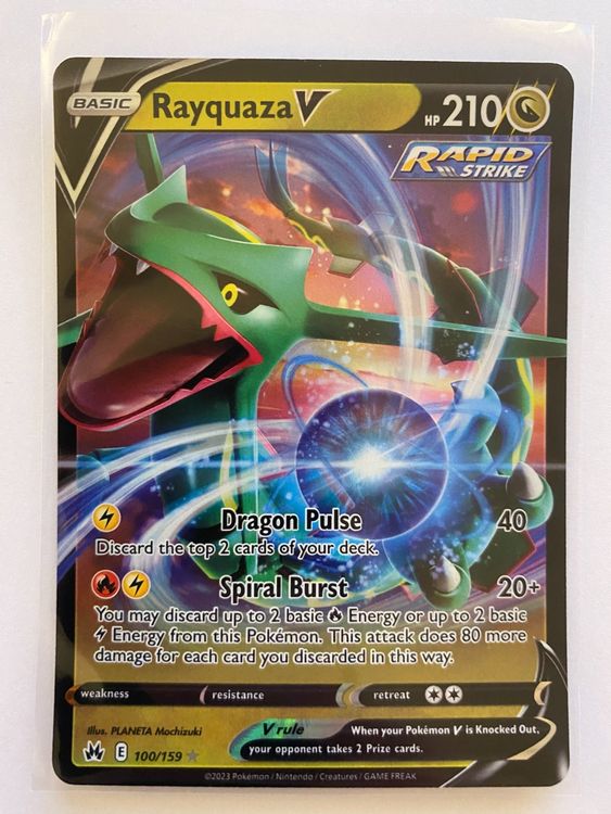 Pokemon Rayquaza V 100/159 Crown Zenith EN (Neu (gemäss Beschreibung ...