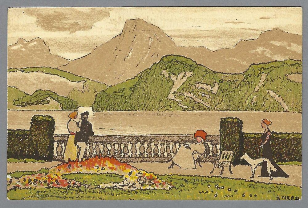 PARK HERTENSTEIN, SCHÖNE KÜNSTLER LITO, SIGN. | Kaufen auf Ricardo