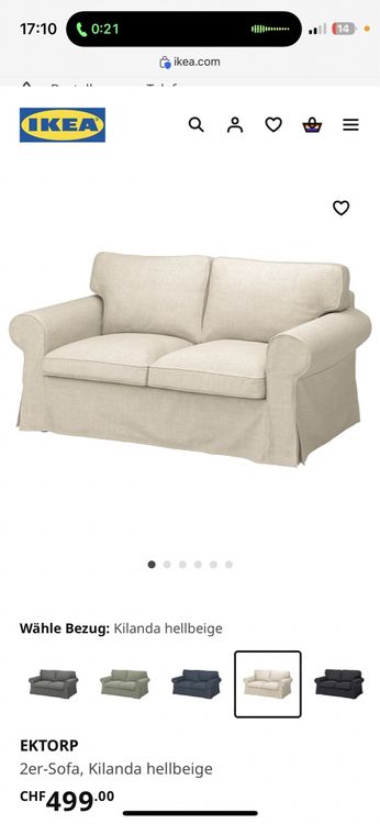 EKTORP 2er-Sofa, Kilanda weiss | Kaufen auf Ricardo