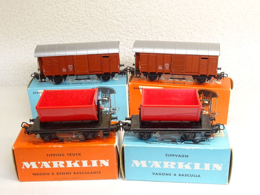 Märklin 2 x 4605 2 x 4513, Kipplore /Gedeckt, H0,WS/AC,OVP/7 (Gebraucht ...