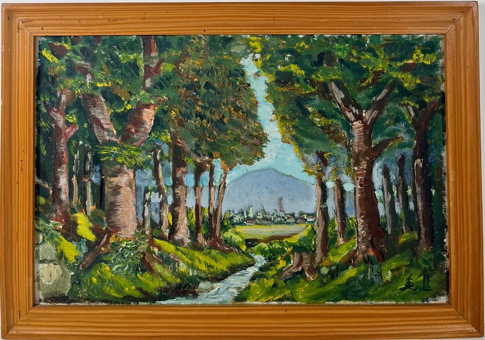 Wald Szene mit Fluss Ansicht Gemälde , Unl. Sig. (Gebraucht) in Root für CHF 19 – mit Lieferung ...