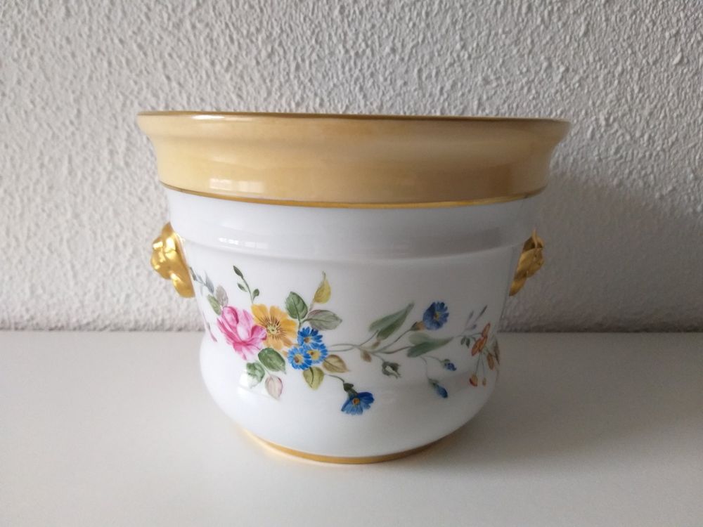 Cache-pot peint à la main / Handgemalt Porzellan Übertopf (Gebraucht ...
