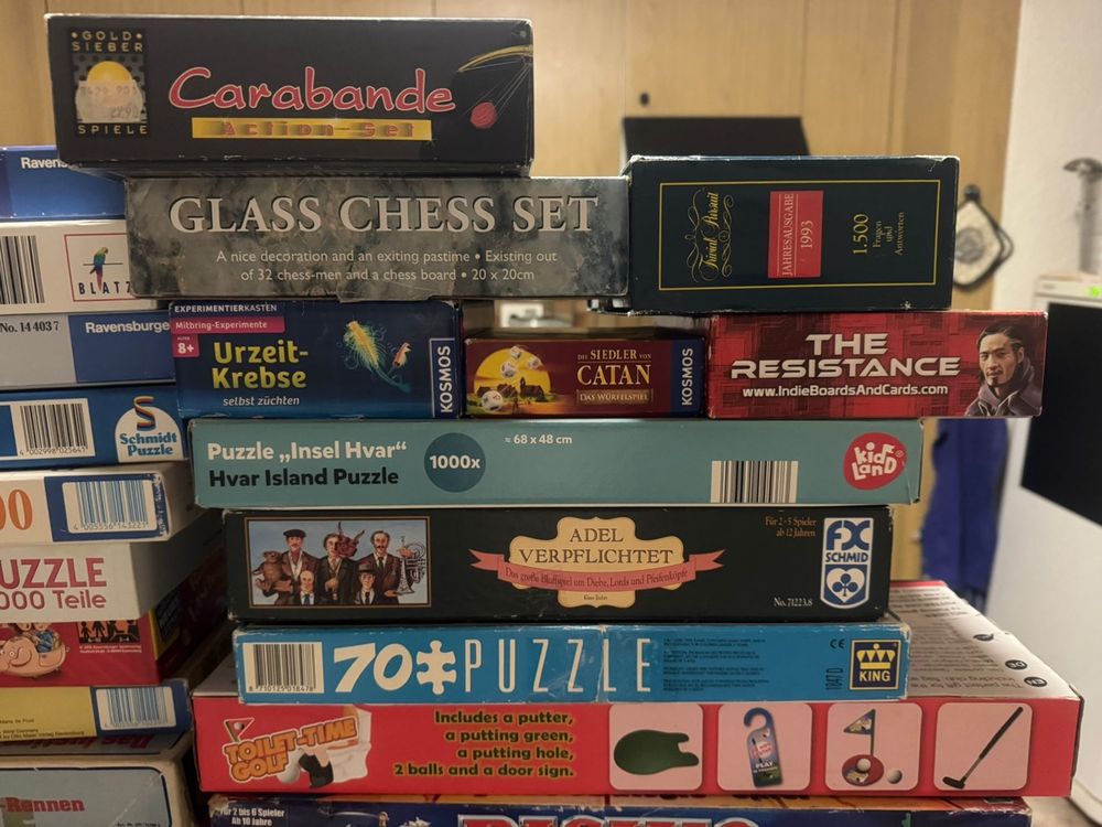 Verkaufe 32 Spiele/Puzzel sichtbar auf den Fotos (Gebraucht) in Basel ...