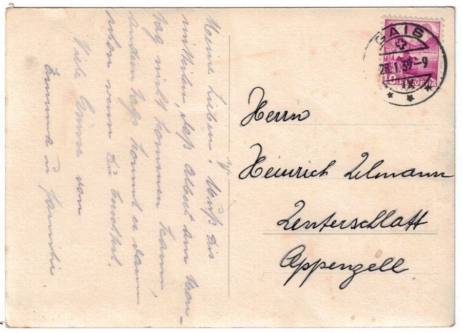 Wildhaus, Hotel Acker, gelaufen 1939 (Gebraucht) in Frauenfeld für CHF ...