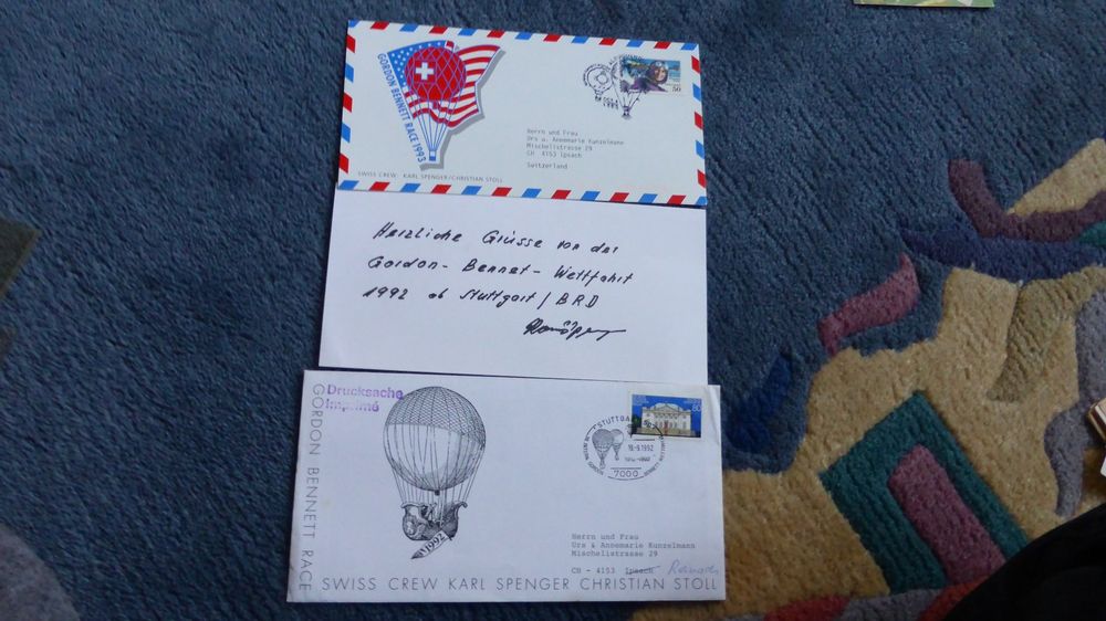 Gordon Bennett Race,Spenger/Stoll Piloten,Swiss Crew,Ballon (Gebraucht ...